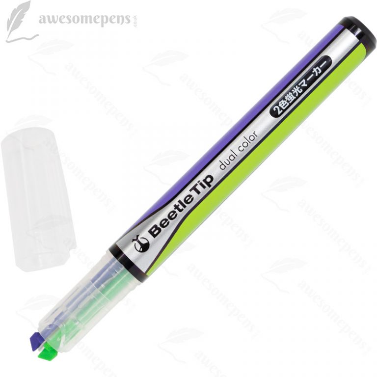 * Kokuyo Beetle Tip Dual Colour Highlighter - awesomepens.co.uk