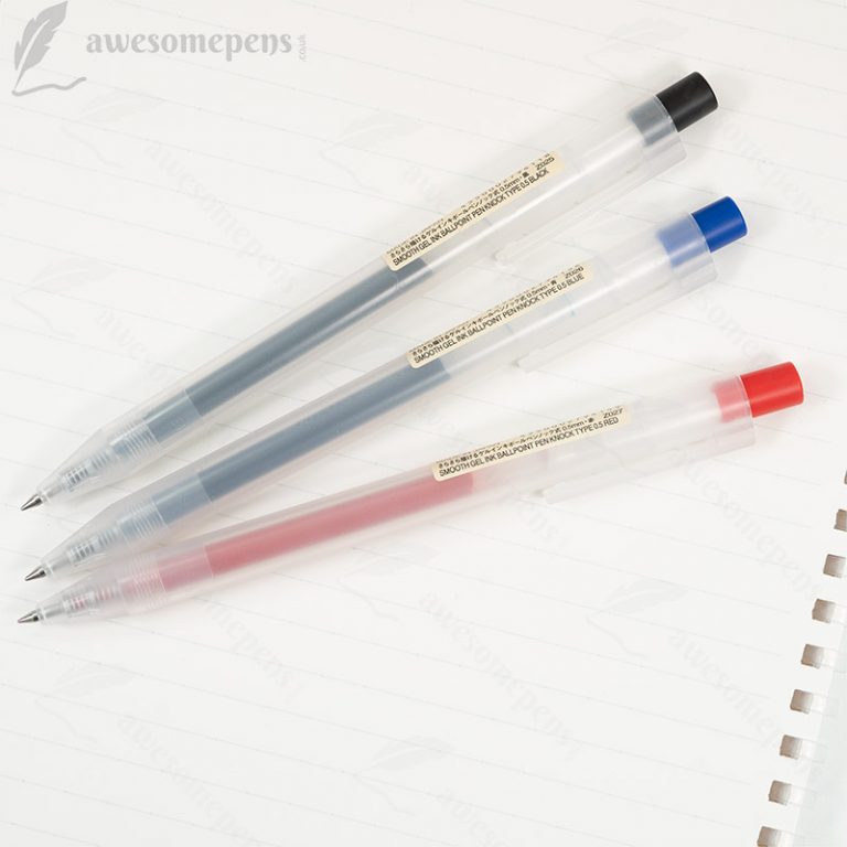 * MUJI Gel Ink Ballpoint Pen Knock Type 0.5mm - awesomepens.co.uk