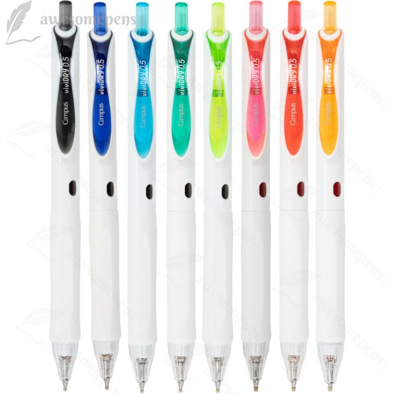 * Kokuyo Campus viviDRY Retractable Gel Pen - 0.5mm - awesomepens.co.uk