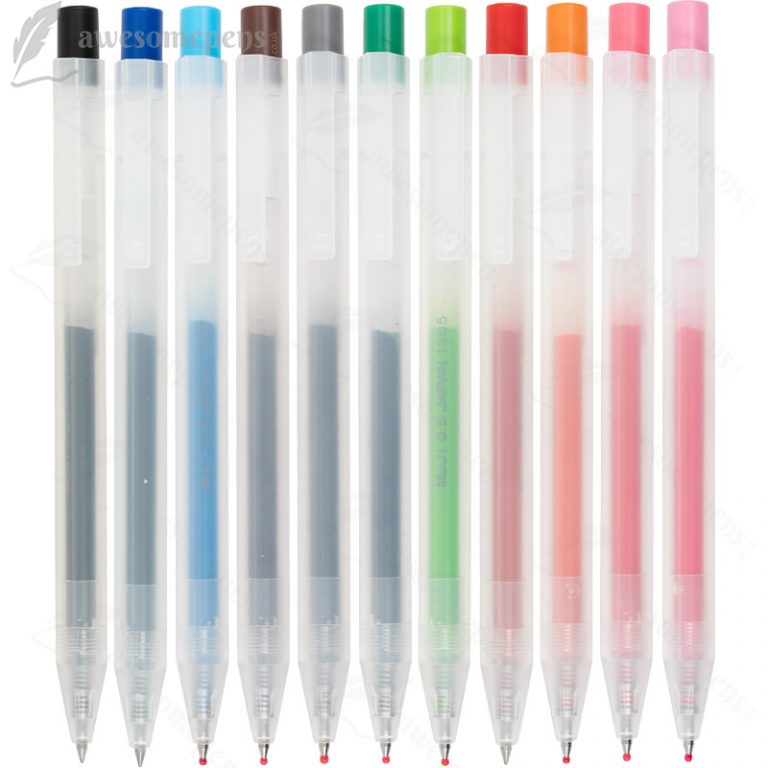 * MUJI Gel Ink Ballpoint Pen Knock Type 0.5mm - awesomepens.co.uk