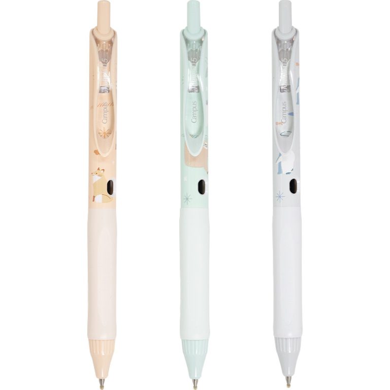 * Kokuyo Campus viviDRY Retractable Gel Pen - 0.5mm - Black Ink - awesomepens.co.uk