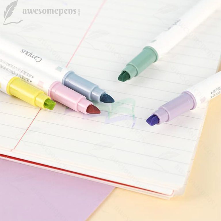 Kokuyo Campus Stamp Line Marker Double-Side Highlighter Pens - 6 ...