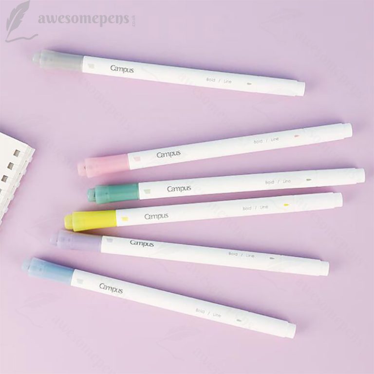 * Kokuyo Campus Stamp Line Marker Double-Side Highlighter Pens - 6 ...
