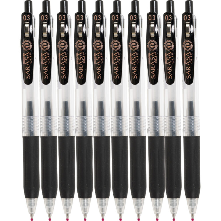 Zebra Sarasa Clip Gel Retractable Pen - Pack of 10 - Awesome Pens