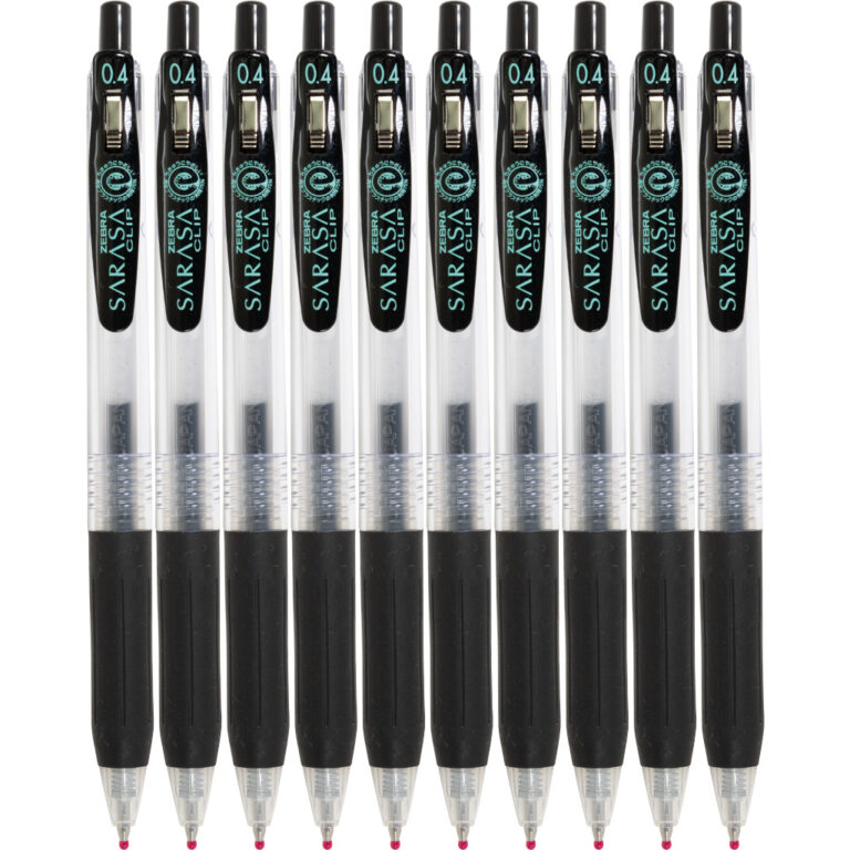 Zebra Sarasa Clip Gel Retractable Pen - Pack of 10 - Awesome Pens