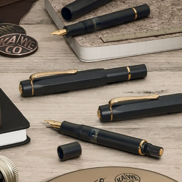 Kaweco Classic Sport Piston Filler Fountain Pen - Black and Gold ...